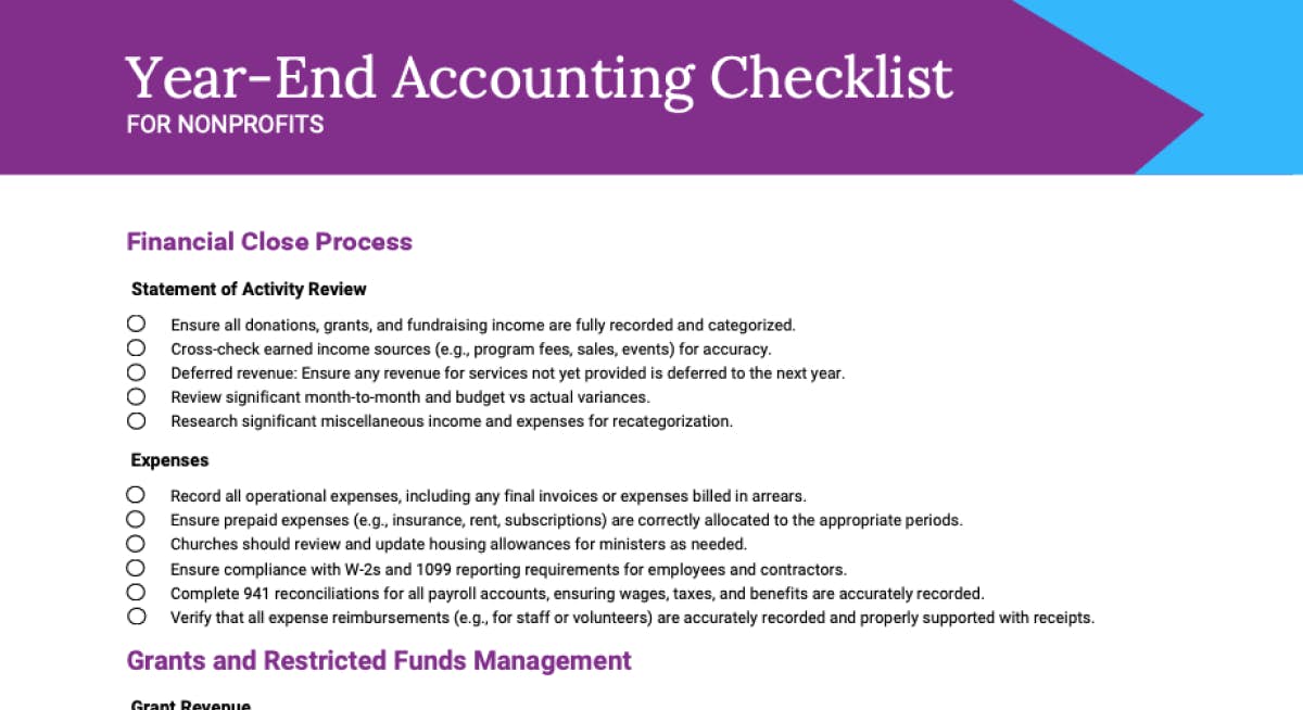 Year-End Accounting Checklist